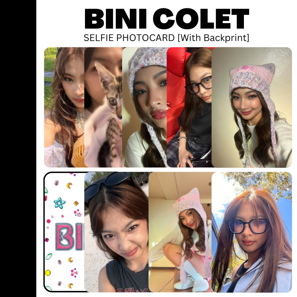 BINI Colet [PART 2] Fanmade Photocard With Backprint | Shopee Philippines