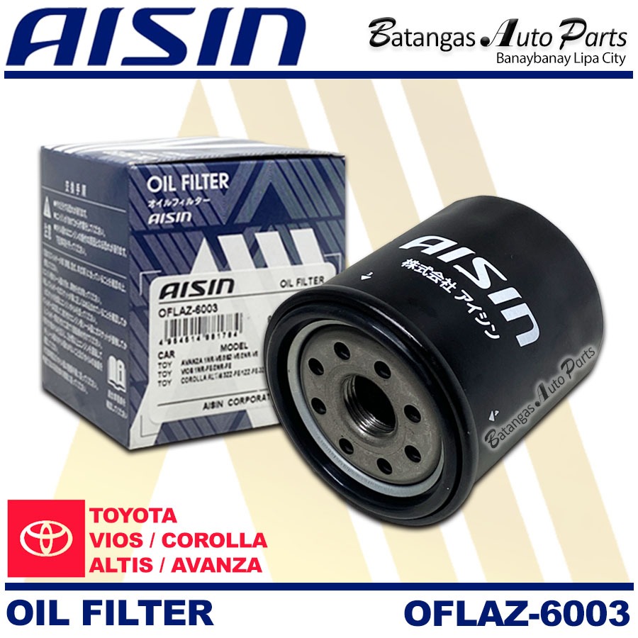 AISIN OIL FILTER TOYOTA VIOS / COROLLA / ALTIS/ AVANZA | Shopee Philippines