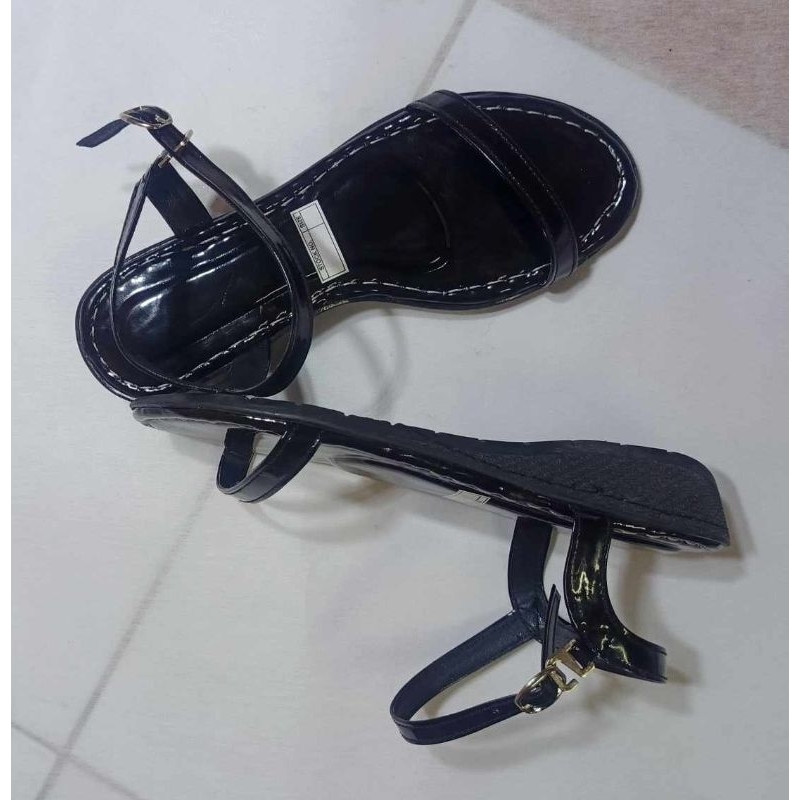 Duty Sandals, Marikina made 1 inch only Leather (SMC-MATTE BLACK LANG ...