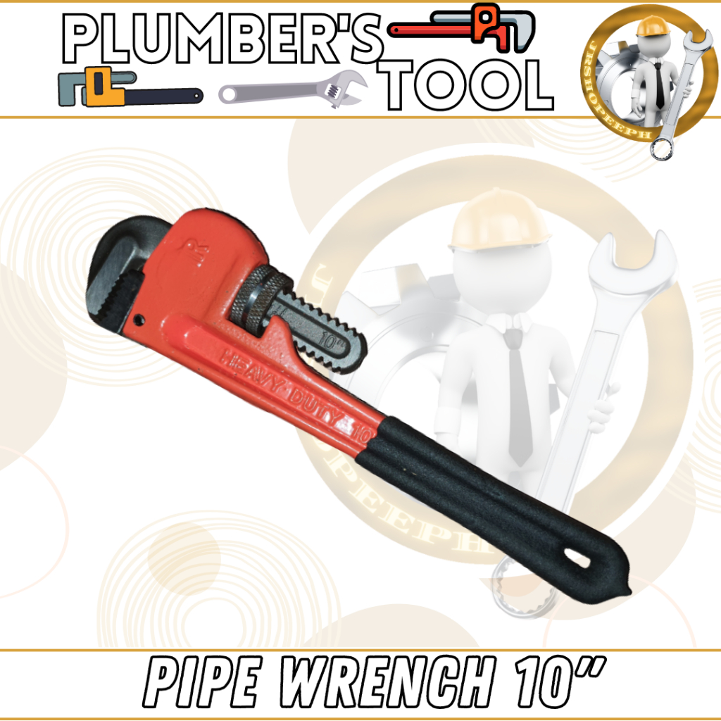 Jrshopeeph Pipe Wrench 10" Yabe Tubo Plumbing Tools Heavy Duty High ...