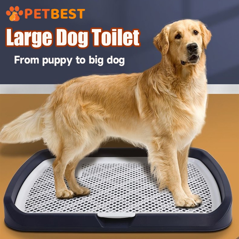 PETBEST Extra Large Dog Toilet With Column Potty Trainer Dog Poop Tray ...