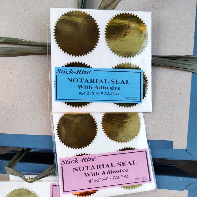 Stick-Rite Notarial Seal with Adhesive No.24 & No.23 per pack - 40's ...