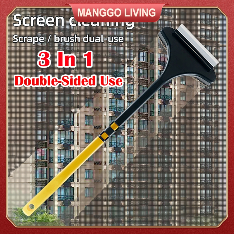3 In 1 Multi-Functional Screen Window Cleaner Brush Dust Remover Double ...