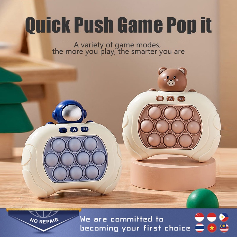 4 modes Quick Push Game Console Electronic Speed Push Through Pop It ...