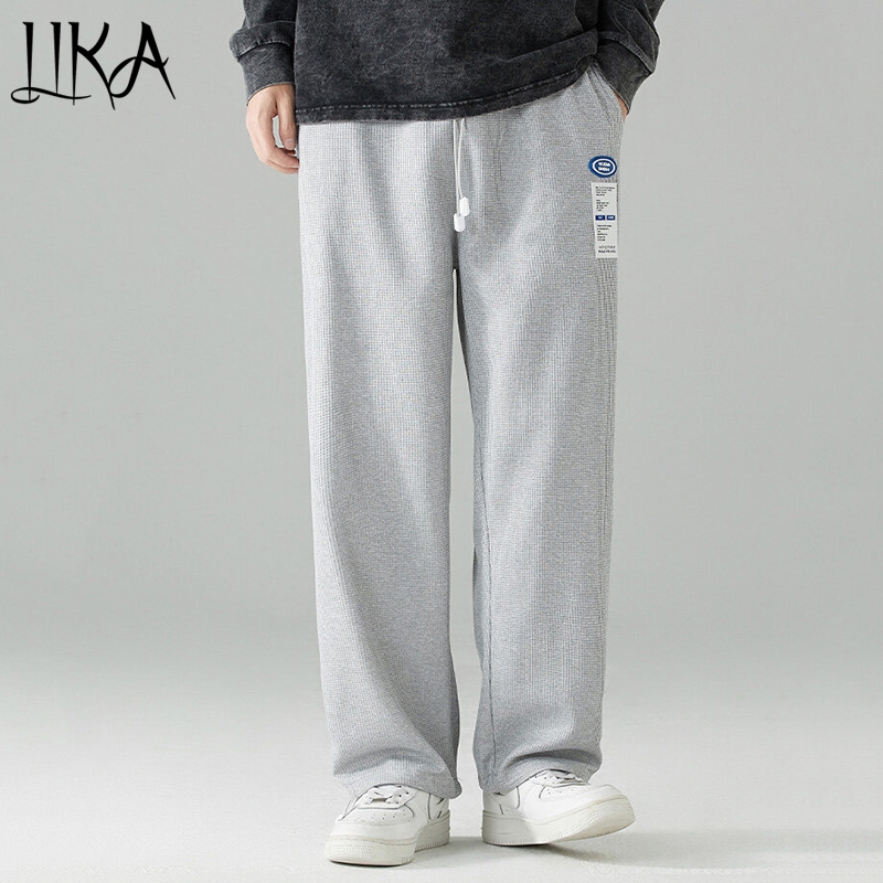 LIKA High Quality Trouser Slocks Pants Loose Straight Cut Pants Korean ...