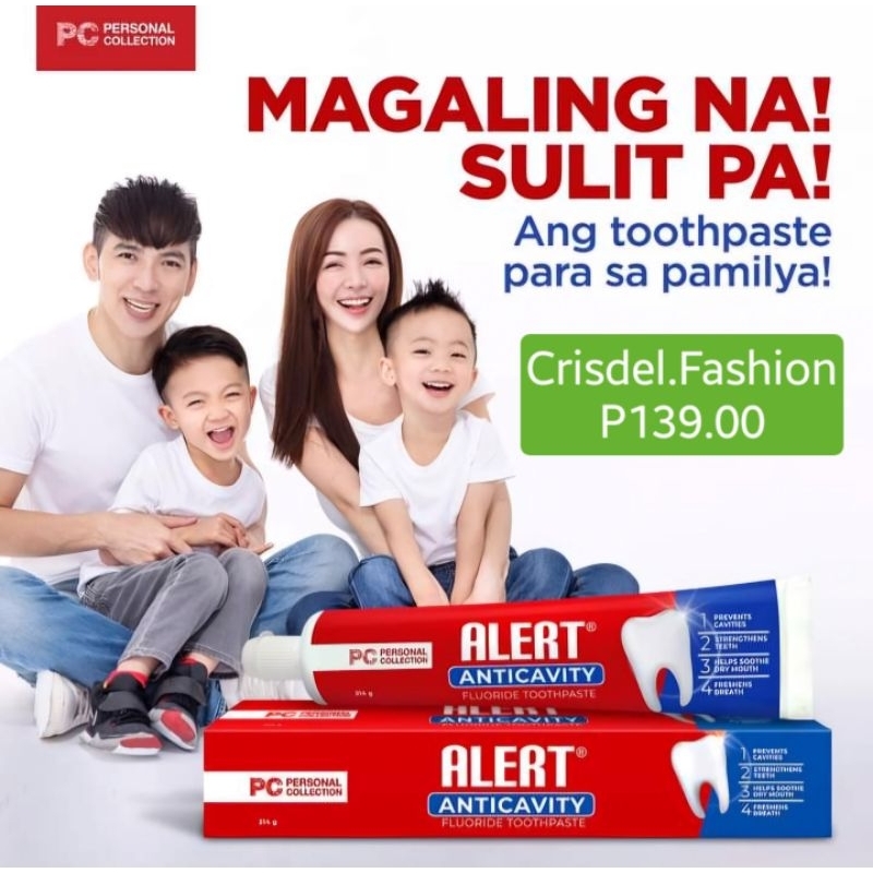 PC ALERT ANTICAVITY FLOURIDE TOOTHPASTE 214 G | Shopee Philippines