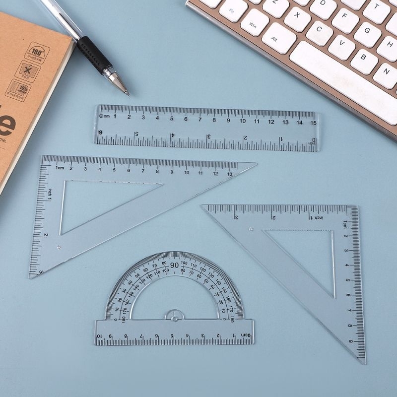 School Supply 4 pcs Mathematics Ruler | Shopee Philippines