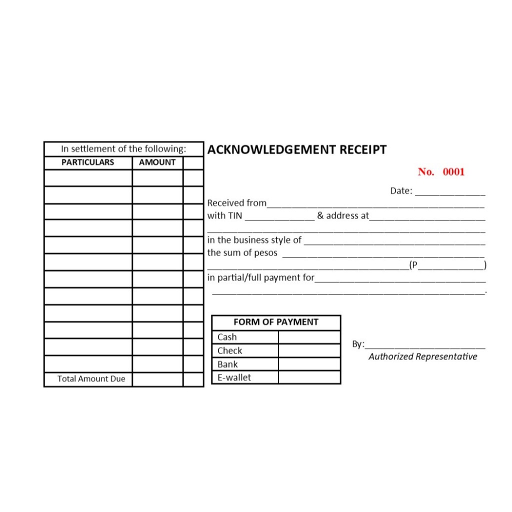 GENERIC RECEIPT/RESIBO , CARBONIZED | Shopee Philippines
