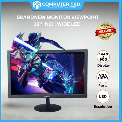 VIEWPOINT Monitor 18.5 19 Wide panel LED Original port HDMI BrandNew ...