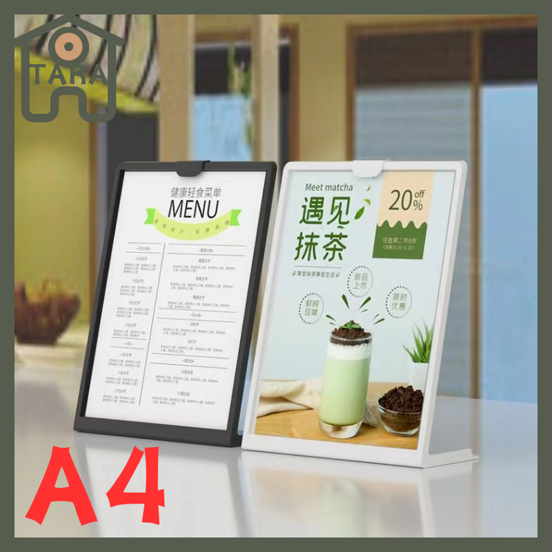 Display BillBoard A4 Menu Price Sign Display Board Menu Stand Acrylic ...