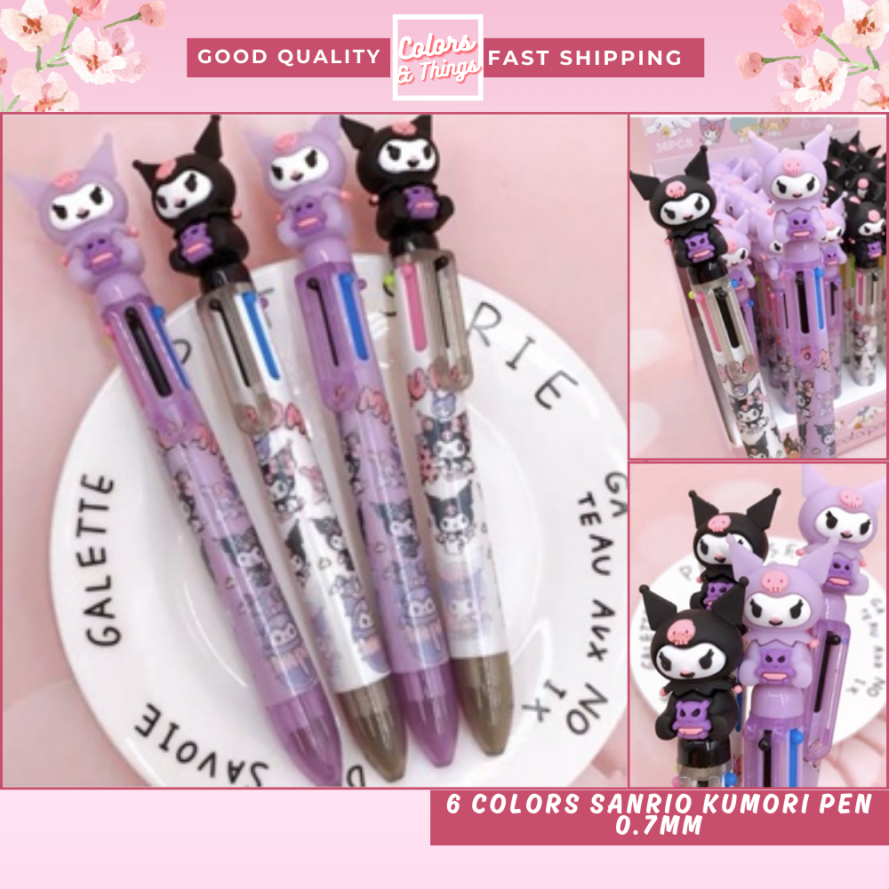 Colorsandthings 6 Colors in 1 Sanrio Kuromi Character Ballpen Color Pen ...