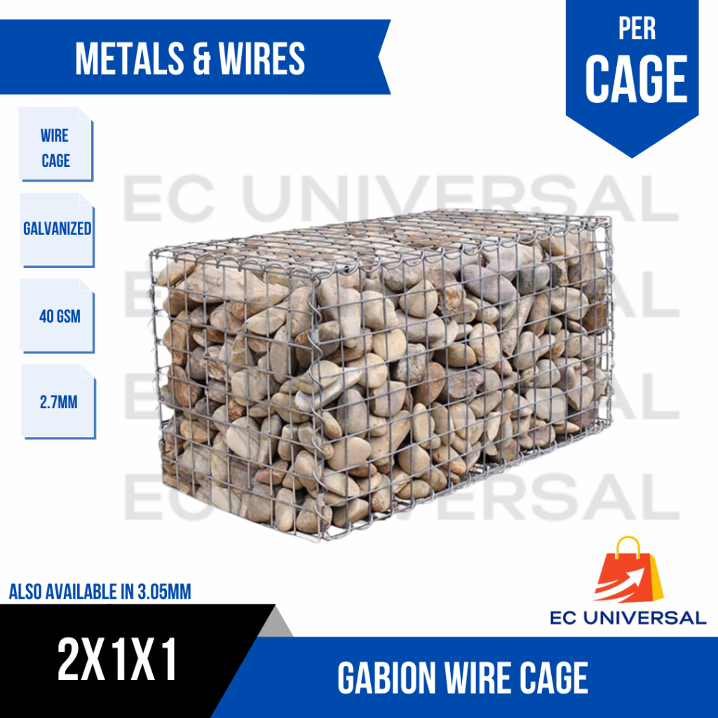 Galvanized Gabion Stone Wire Cage for River Stone Landslide Protection ...