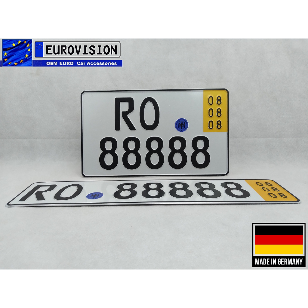 Europlates SUV 4x4 German Temporary Plates - Original Euro Plate PAIR ...