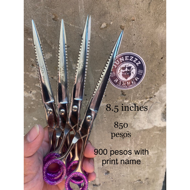 CUSTOMIZED BARBER SCISSORS ICE TEMPERED 8.5 and 9.5 HIGHT QUALITY ...