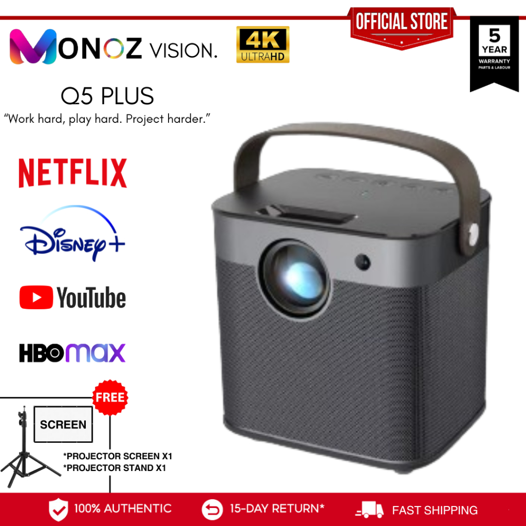 Q5 PLUS PROJECTOR 1080P 4K LCD LED Portable WIFI Mini Projector for ...