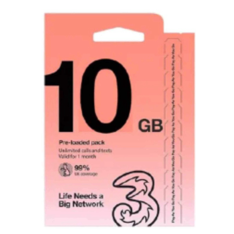 Europe Data Travel Sim Card 10GB (3UK) | Shopee Philippines