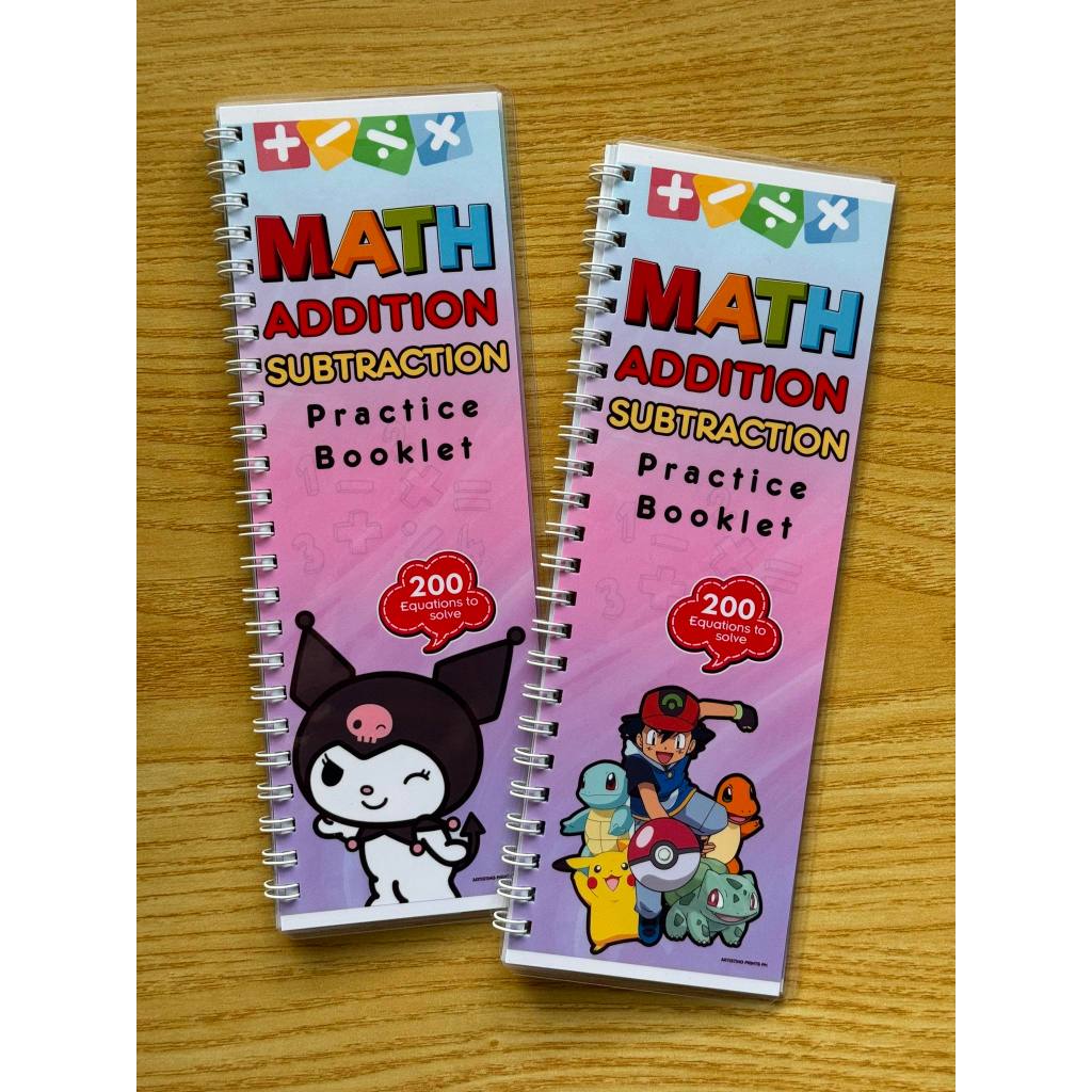 Math Booklet for Kids Addition Subtraction Math Workbook 200+ equations ...