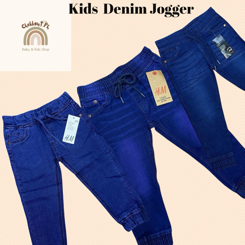 Kids Denim Pants Jogger 2-12 Years Old Plain Denim Pantalon Unisex ...