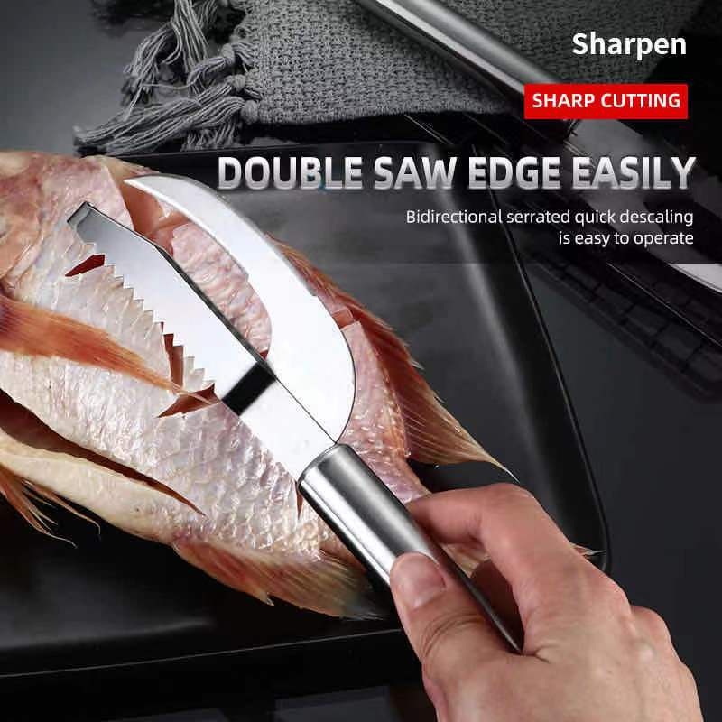 NEUCHI Fish Scale Scraper Tool Fish Scaler Fishing Knife Cleaning Tools ...