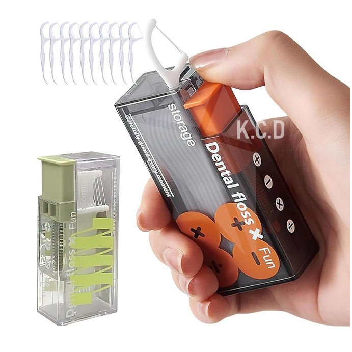 Automatic Portable Floss Pick,Storage 10 Floss Picks in Floss Box ...