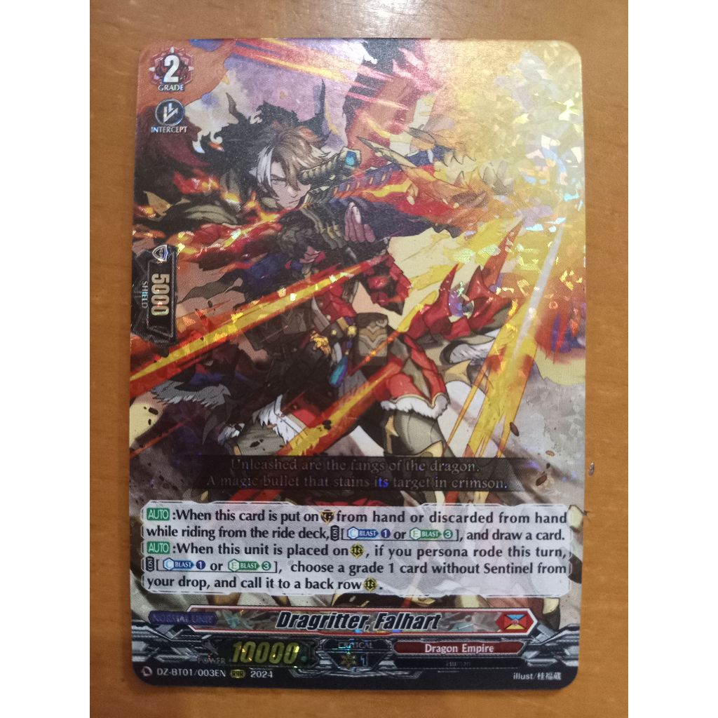 CFV Dragritter, Falhart RRR DZ-BT01 Dragon Empire Cardfight Vanguard English | Shopee Philippines