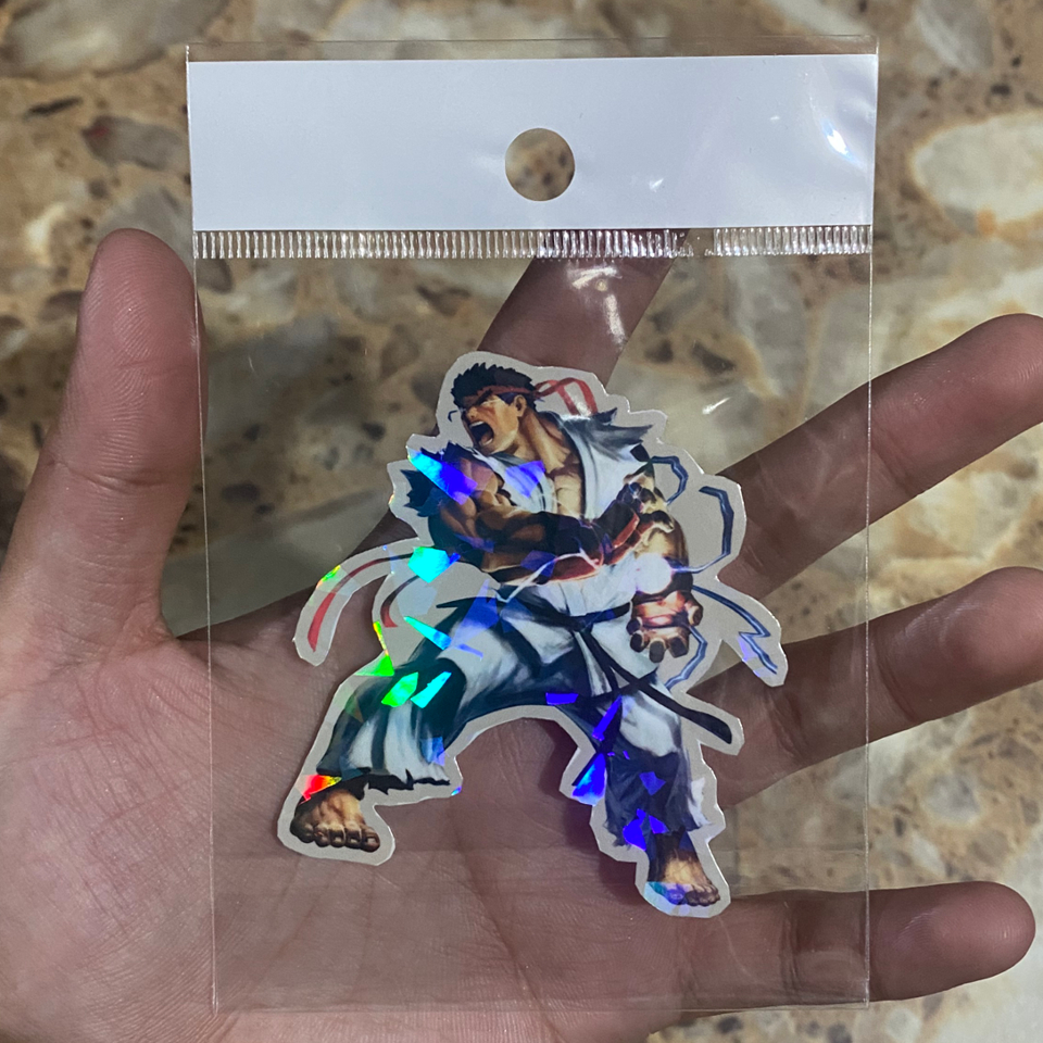 sticker ryu street fighter decals waterproof stickers decal laptop ...