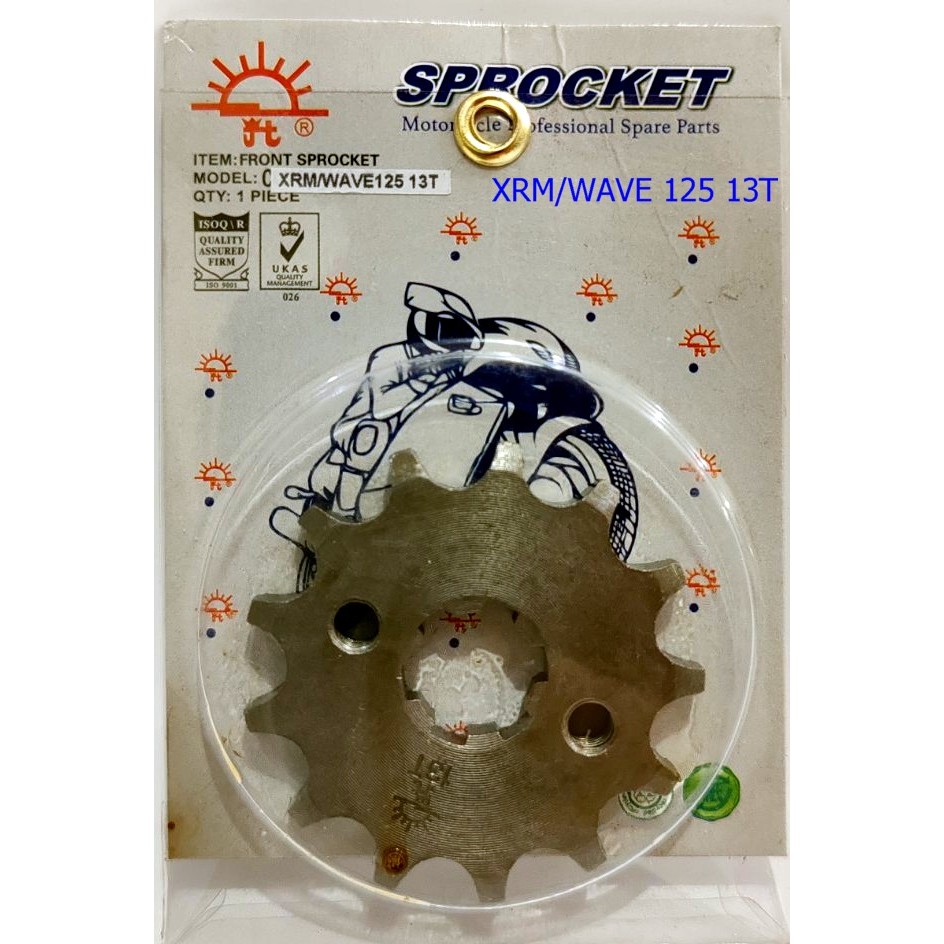 SUN JT ENGINE SPROCKET FOR WAVE/XRM 428 -13T 14T 15T 16T | Shopee ...