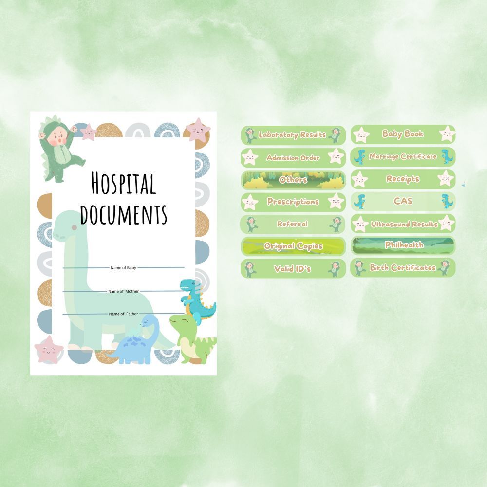 baby, mommy and hospital document essential sticker labels | Shopee ...
