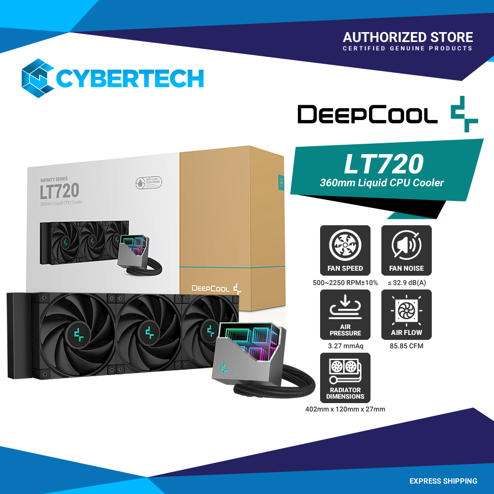 Deepcool LT720 360mm AIO Liquid Cooler Anti-Leak Tech CPU Water Cooler ...