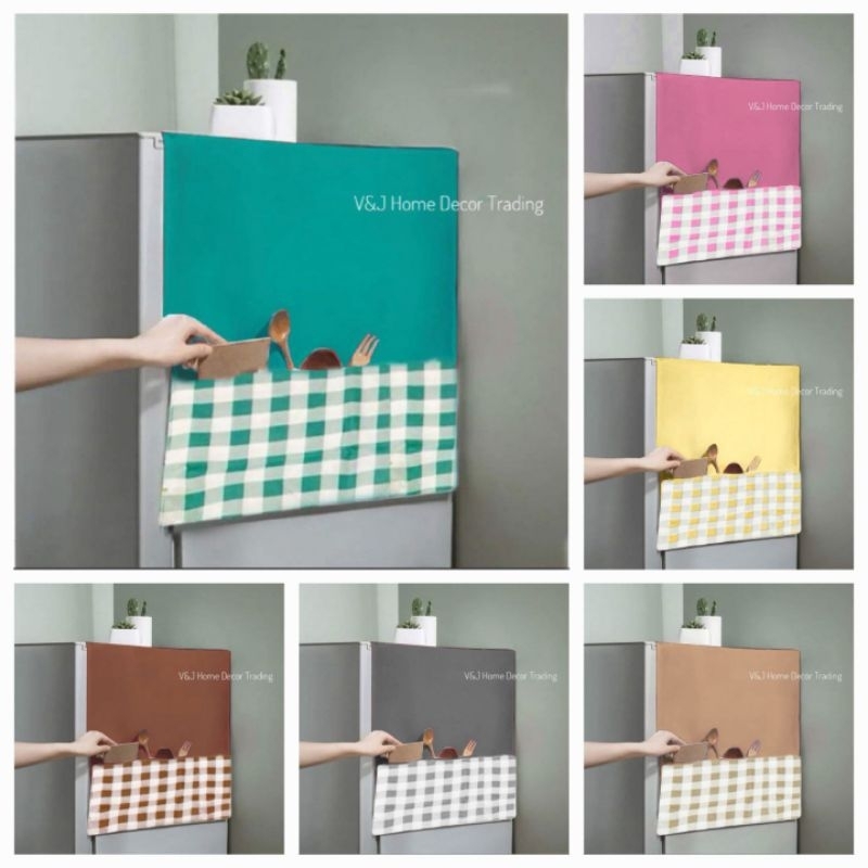 Ref Cover, Refrigerator Cover, Washing Cover with Pocket, Two tone Ref ...