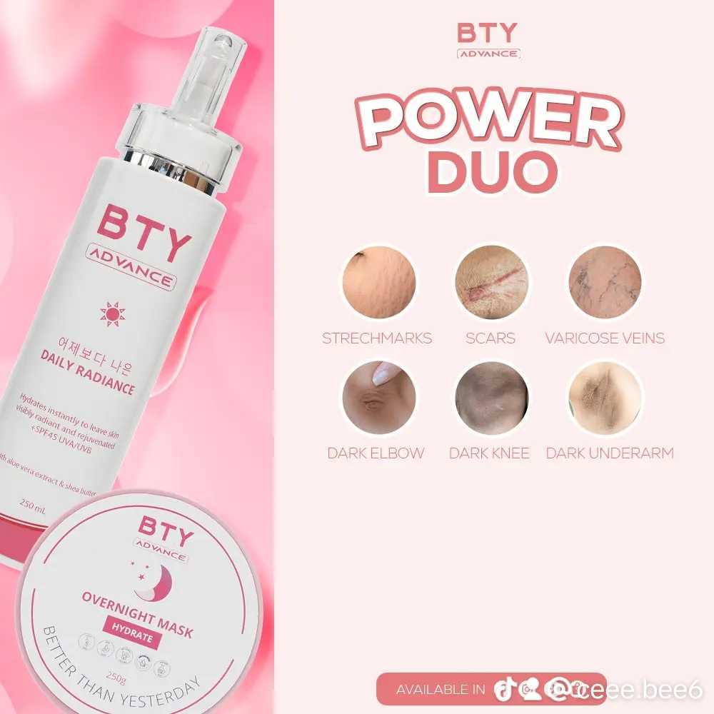 BTY Advance The Power Duo - Overnight Mask 250g and Daily Radiance ...