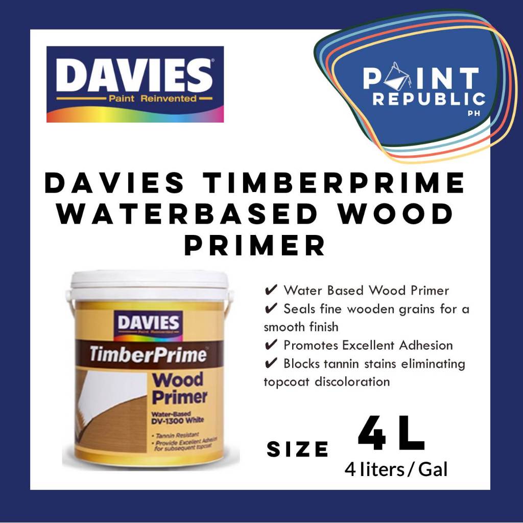 DAVIES TIMBERPRIME Waterbased Wood Primer - 4L (GAL) | Shopee Philippines