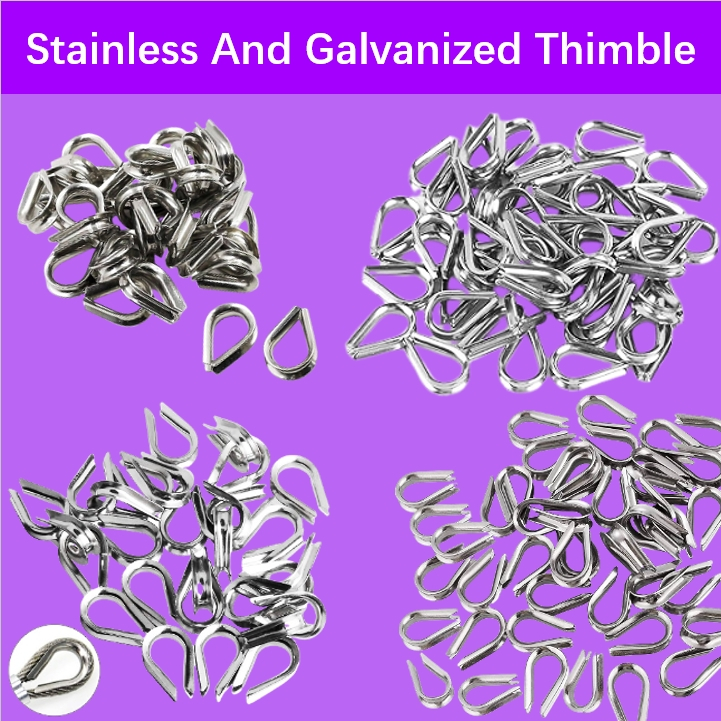 M2-M12 Galvanized - Stainless Steel Thimble 304 Wire Rope Cable Sewing ...