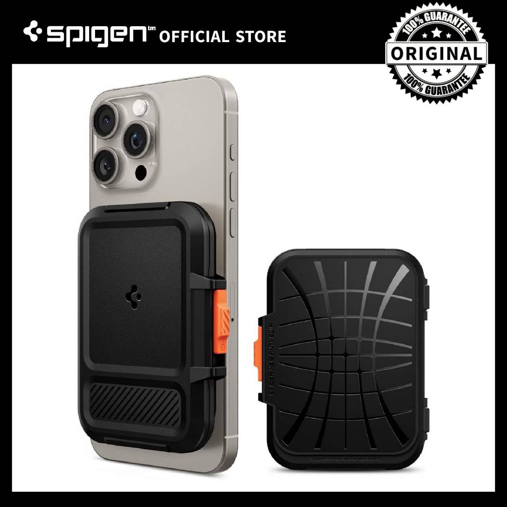 Spigen Card Holder Lock Fit (MagFit) (6 Cards) Designed for iPhone 15 ...