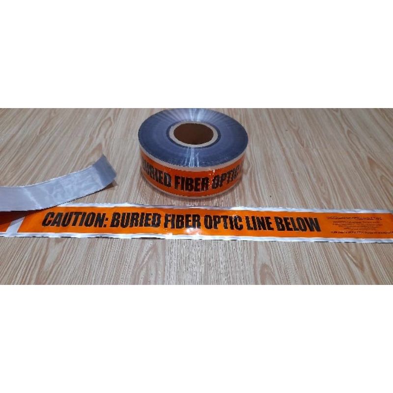 DETECTABLE WARNING TAPE CAUTION BURIED FIBER OPTIC BELOW | Shopee Philippines
