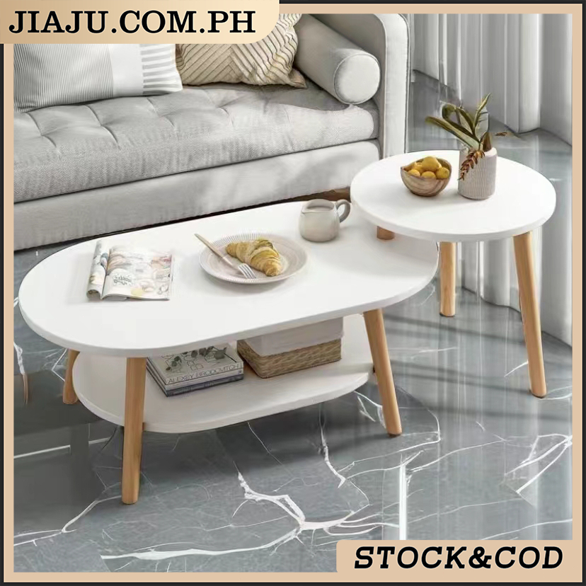 ⚡COD⚡Modern 2-Layer Coffee Table Center Table Combination Table Living ...
