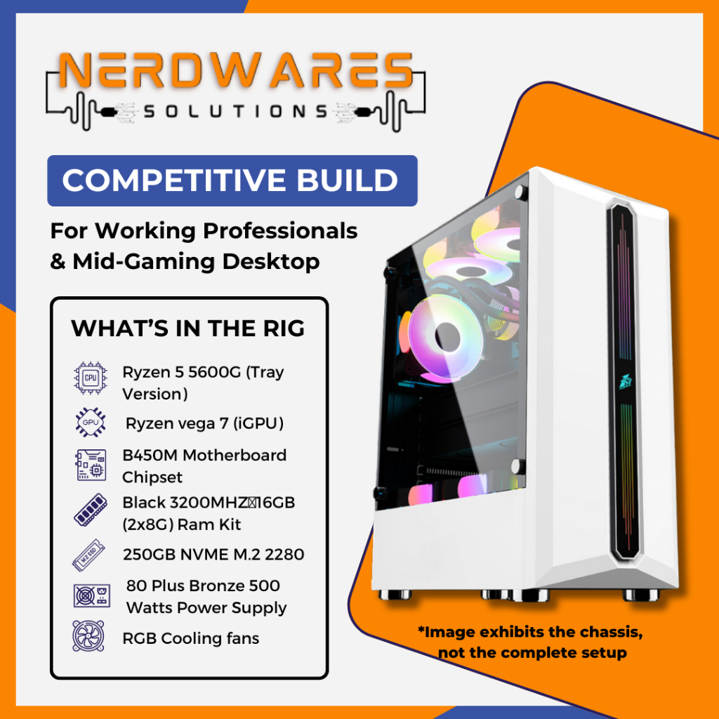 Gaming Computer Desktop Bundle Full Set Ryzen 5 5600G 16GB DDR4 RAM ...