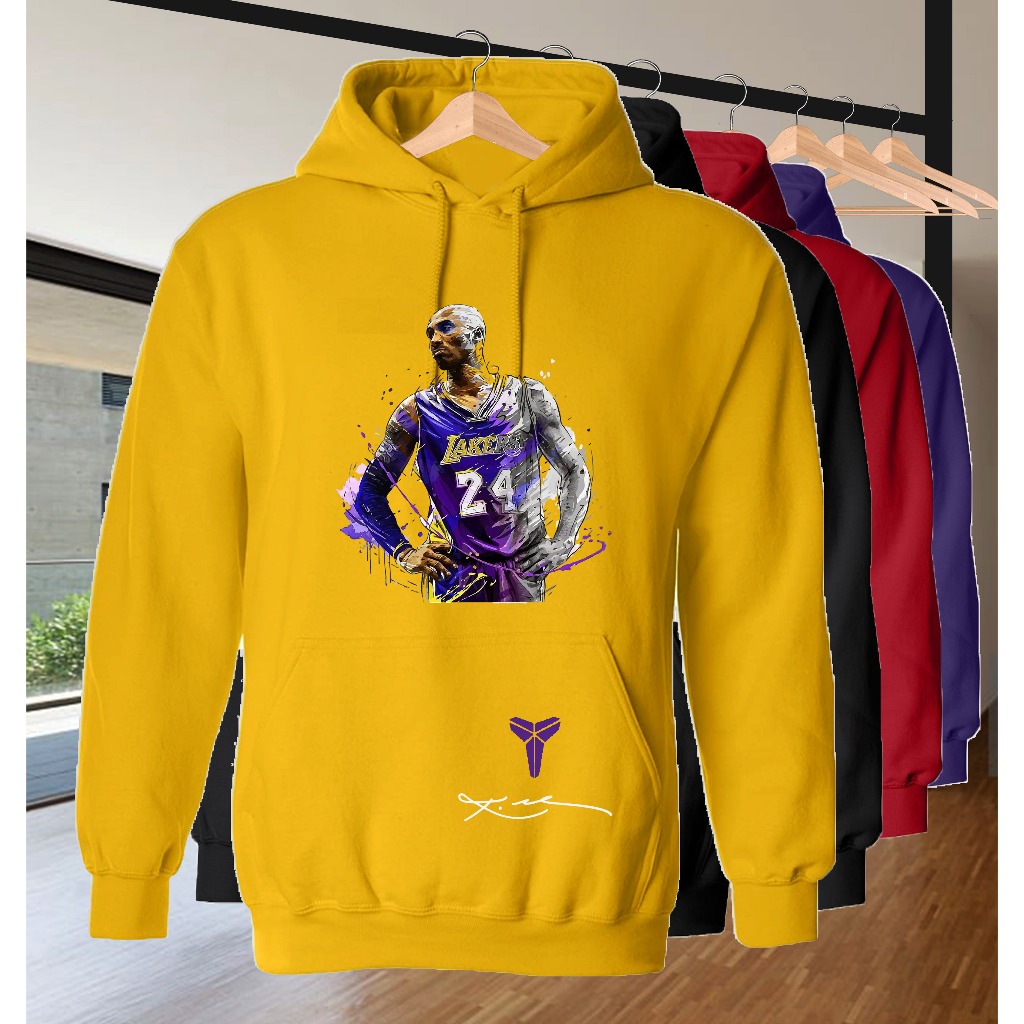 Hoodie Jacket Ko be Bryant Design1 Yellow Pullover Sweater Longsleeve ...