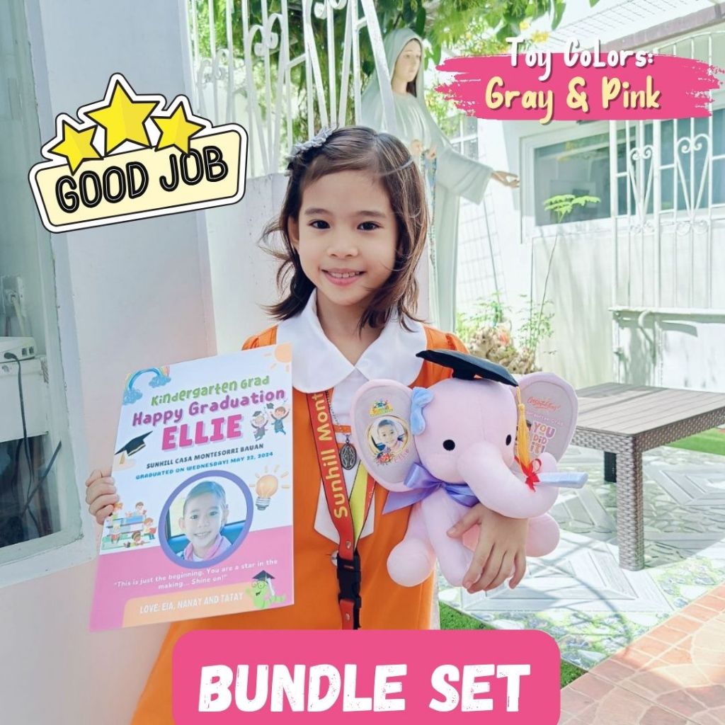 Graduation Baby Elephant w/ Sintra Board - Isabelle L. | Shopee Philippines