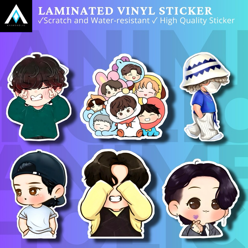 BTS CHIBI CUTE STICKERS LAMINATED VINYL STICKERS ~ ANIMEHOLIC | Shopee ...