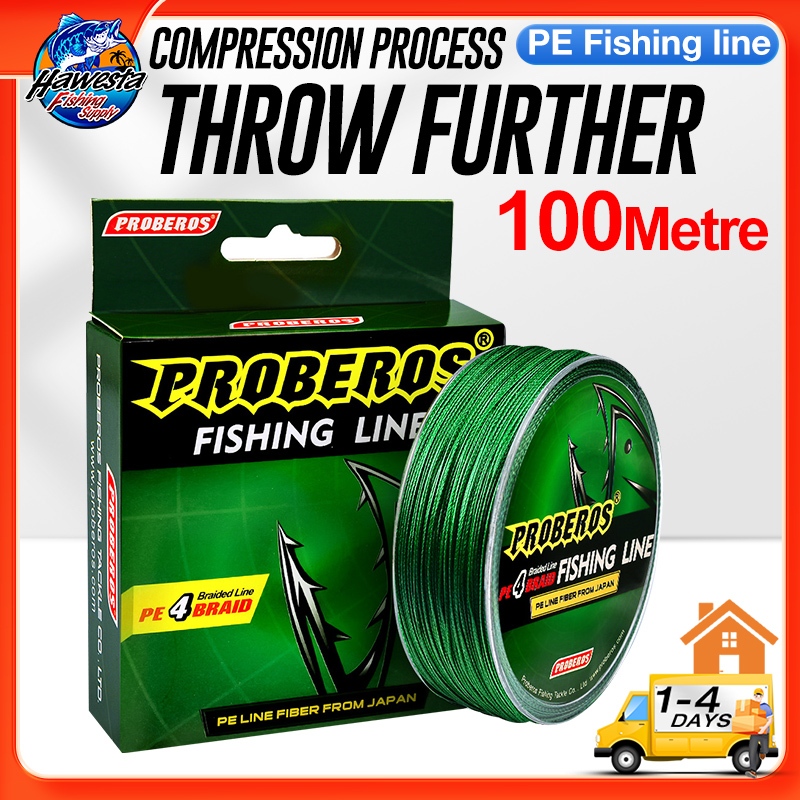 Fishing Line 100M 10-25LB PeWear-resistant 4 Strands Multifilament ...
