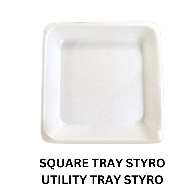 50 PCS - UTILITY STYRO, SQUARE STYRO, FOOD STYRO, DISPOSABLE | Shopee ...