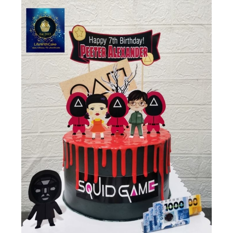 Squid game cake topper / printed / personalized with NAME and AGE ...