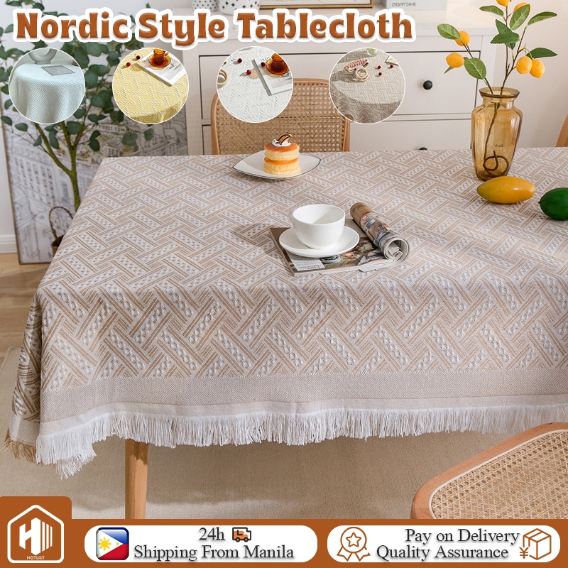 Waffle Tablecloth Cover Decoration Cafe Dust Proof Soil Resistant ...