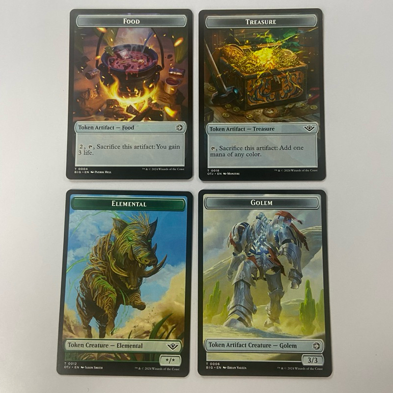 TREASURE ELEMENTAL FOOD GOLEM PLOT TOKEN | OTJ OUTLAWS OF THUNDER ...