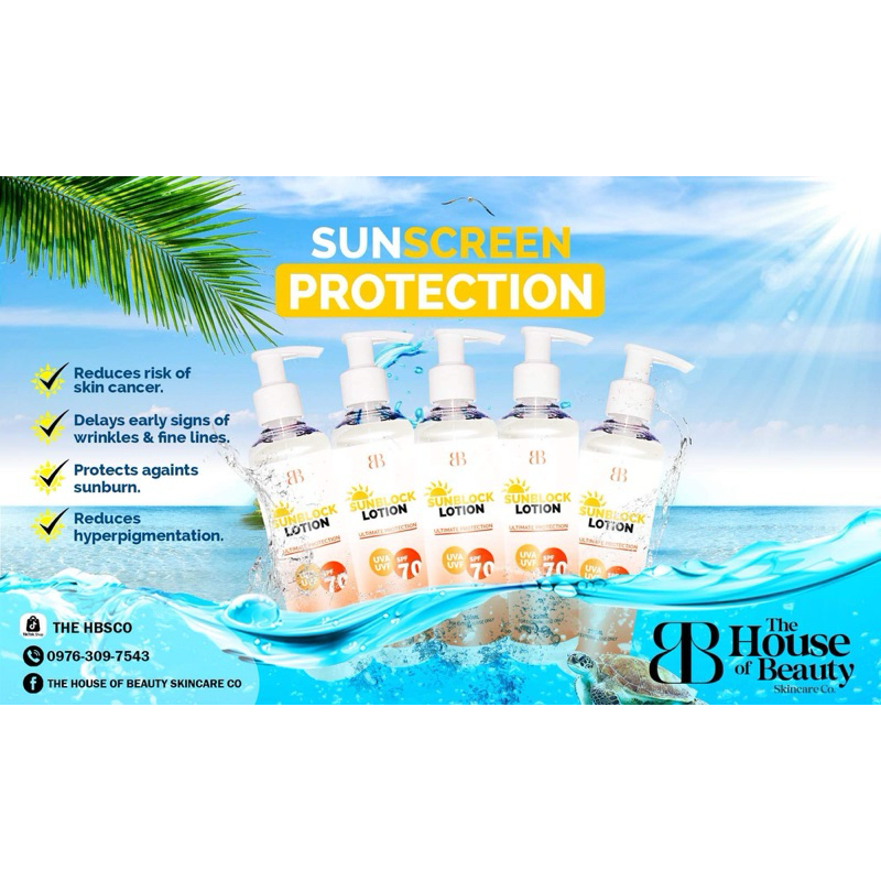 (BUNDLE OF 5) SUNBLOCK LOTION spf 70 (250ML) | Shopee Philippines
