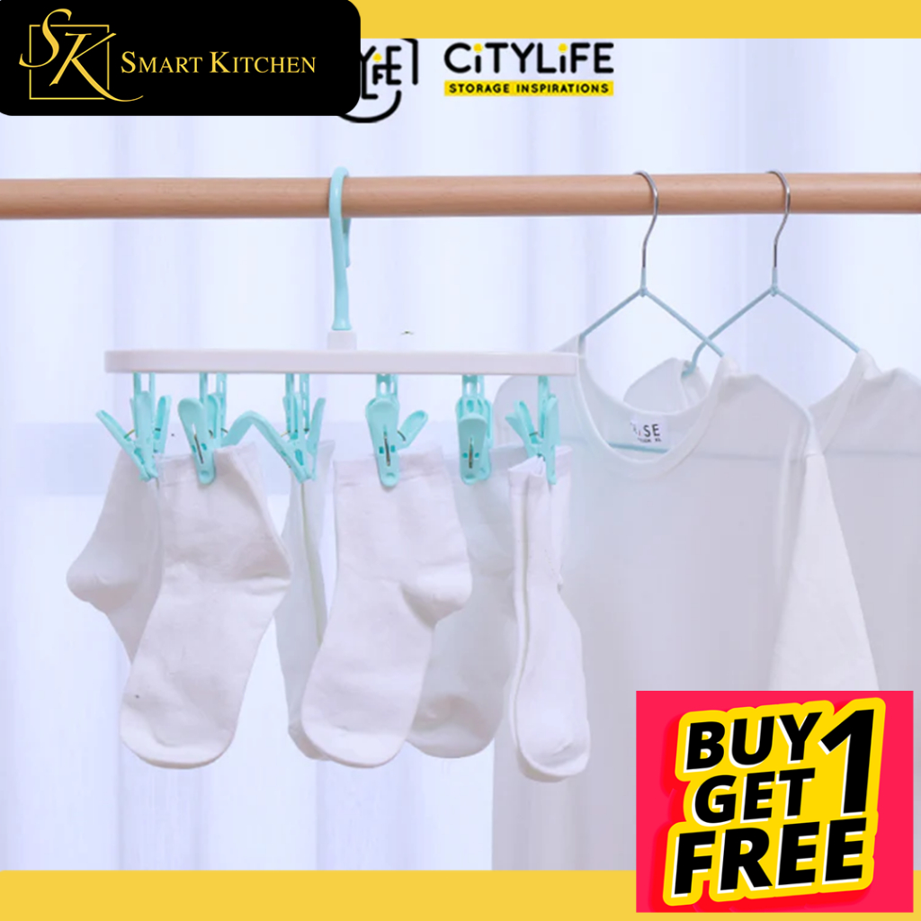 BUY 1 GET 1 Laundry Bathroom Wardrobe Hanger Ipitan sampayan citylife ...