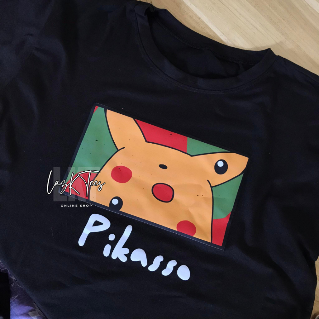 LAZKTEES - Pikasso Aesthetic T-shirt Funny Kawaii Meme Cotton Spandex ...