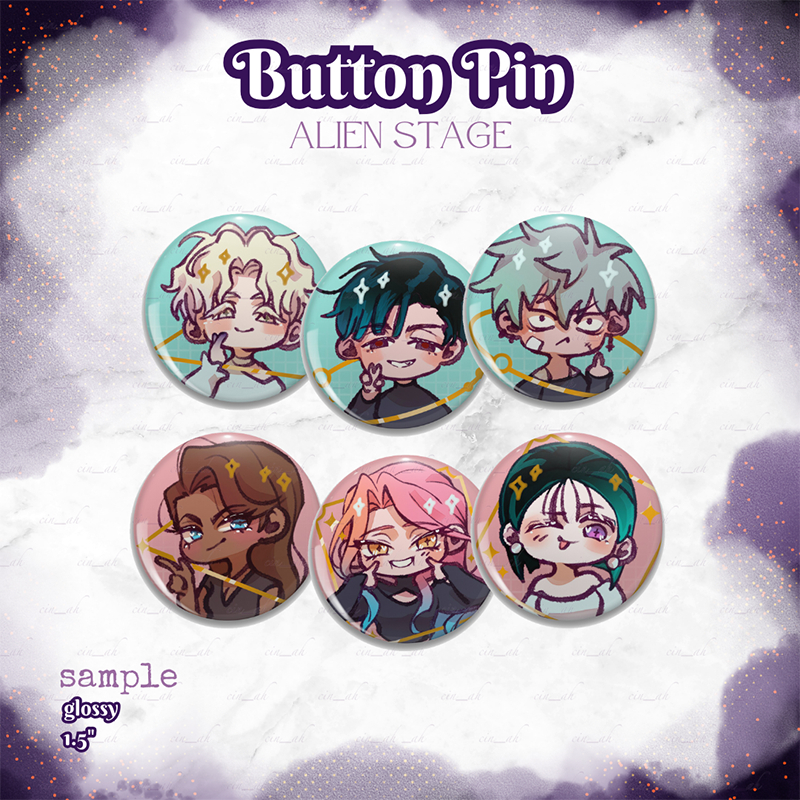 Alien Stage ALNST (Ivan Till Mizi Sua Luka Hyuna) Button Pins | cin_ah ...