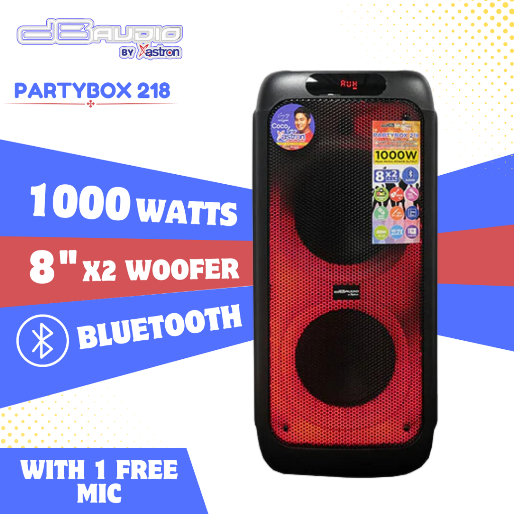 DBaudio 1000W Partybox 218 Portable Super Bass Rechargeable Speaker ...